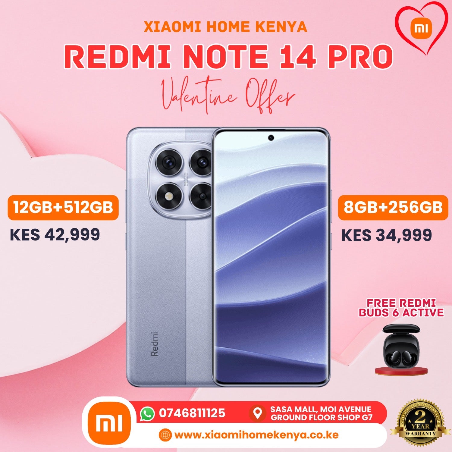 Redmi Note 14 Pro 12+512, 200MP Camera, Free Bluetooth buds | XIAOMI ...